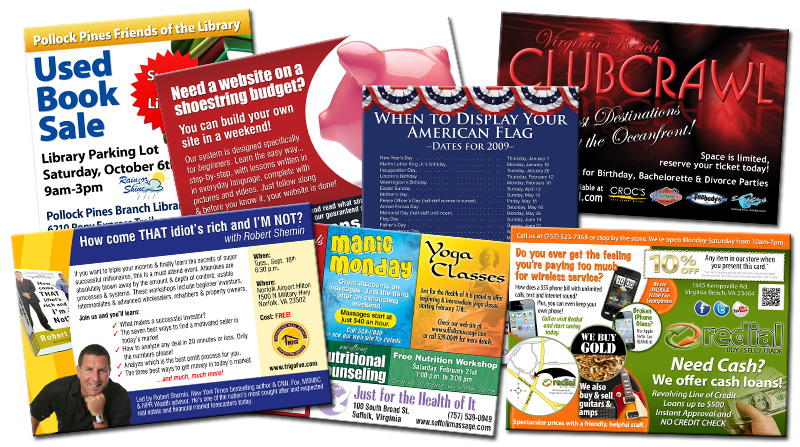 Postcards In Many Sizes | CDG Marketing & Web Design